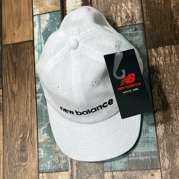 New Balance | Accessories | New Balance White Terry Cloth Cap | Poshmark